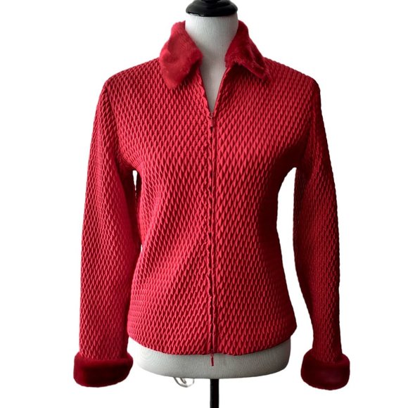 Samuel Dong | Jackets & Coats | Samuel Dong Womens Size S Red Quilted ...